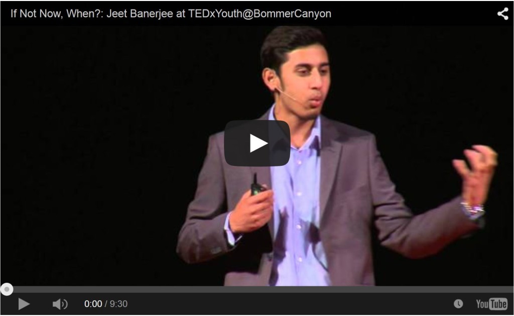 If Not Now, When? Jeet Banerjee at TEDxYouth - TechStory