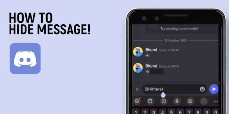 How to hide text on Discord? - TechStory